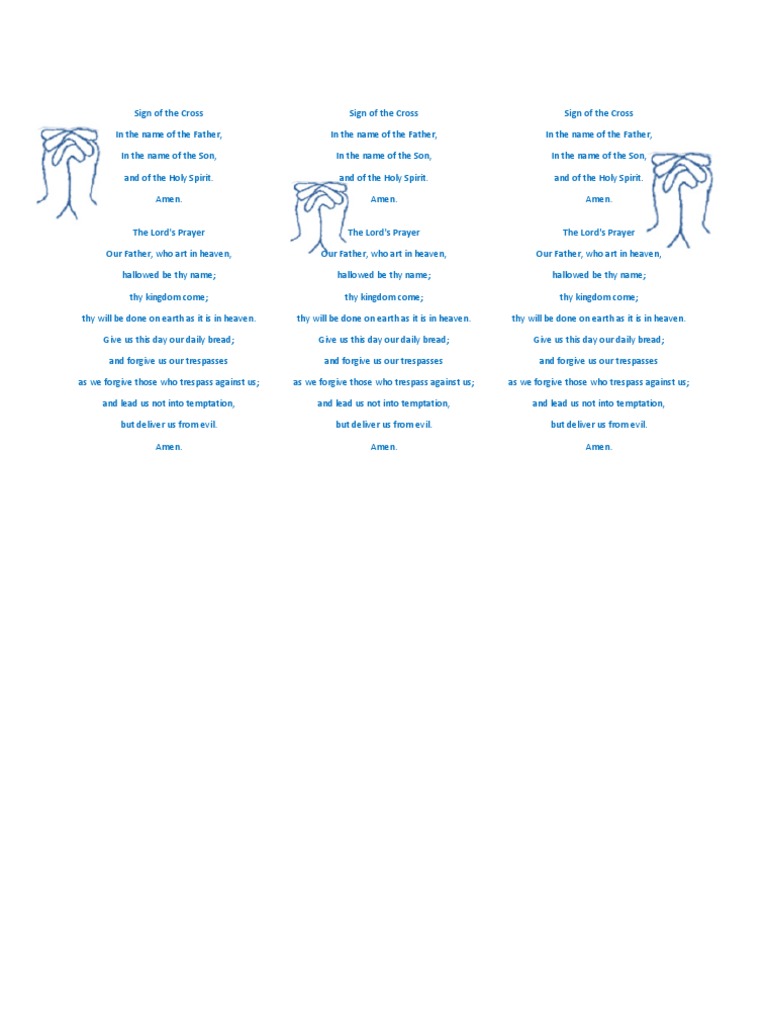 Sign of The Cross Sign of The Cross Sign of The Cross | PDF