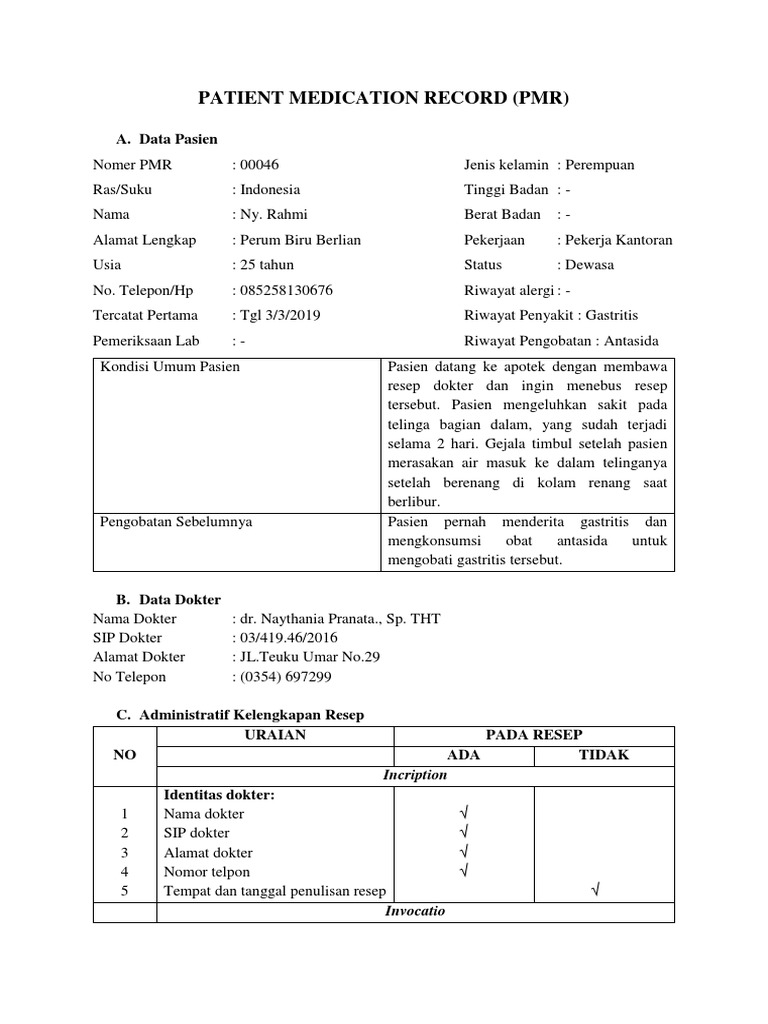 Patient Medication Report | PDF