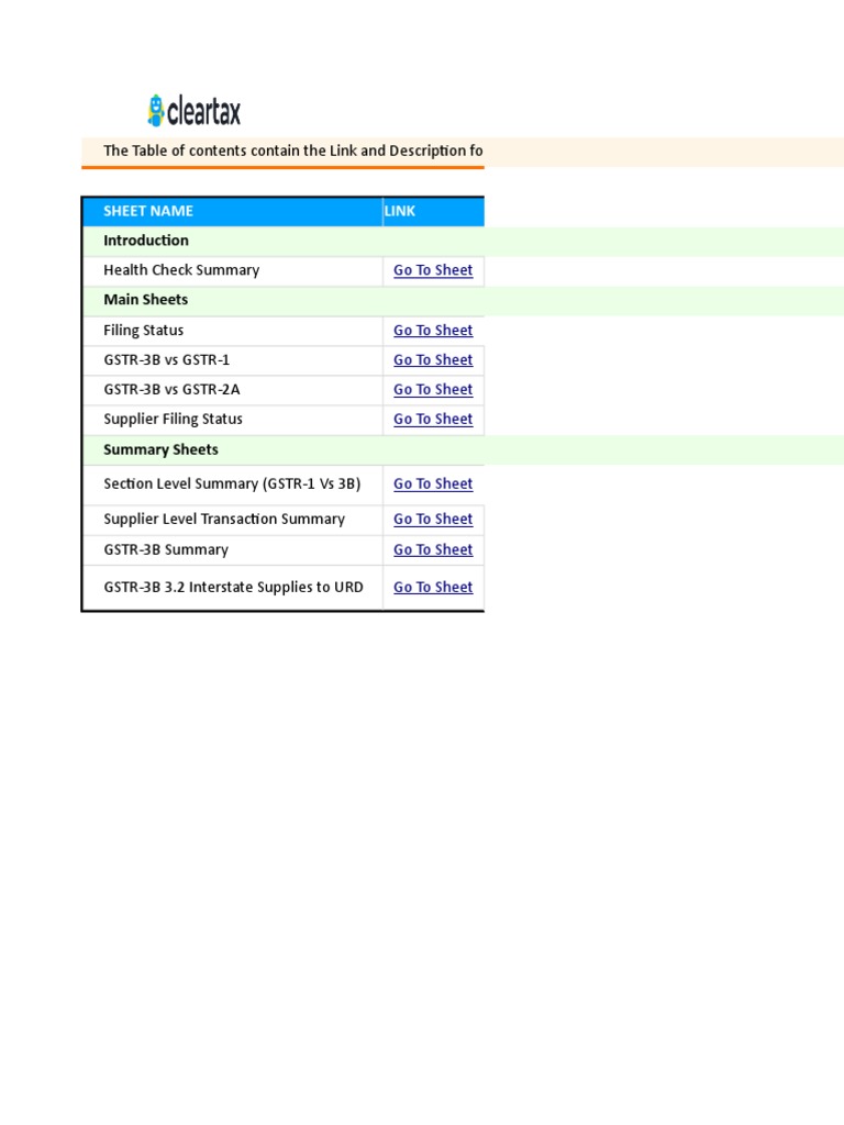 GST Health Check and Compliance Summary | PDF | Value Added Tax ...
