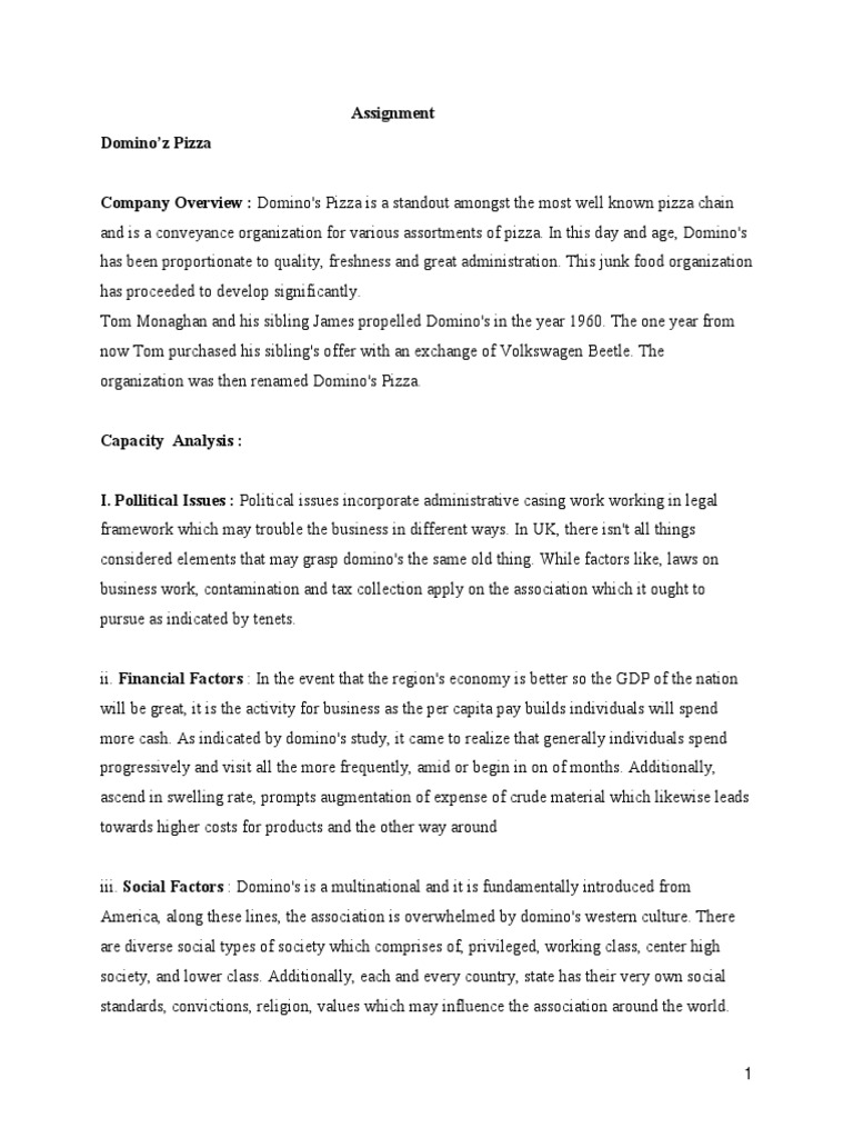 Domino Assignment | PDF | Earnings Before Interest | Financial Accounting