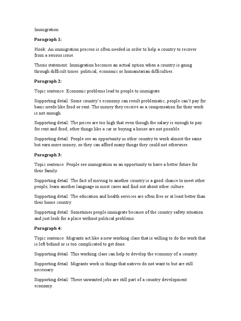 Immigration Outline | PDF