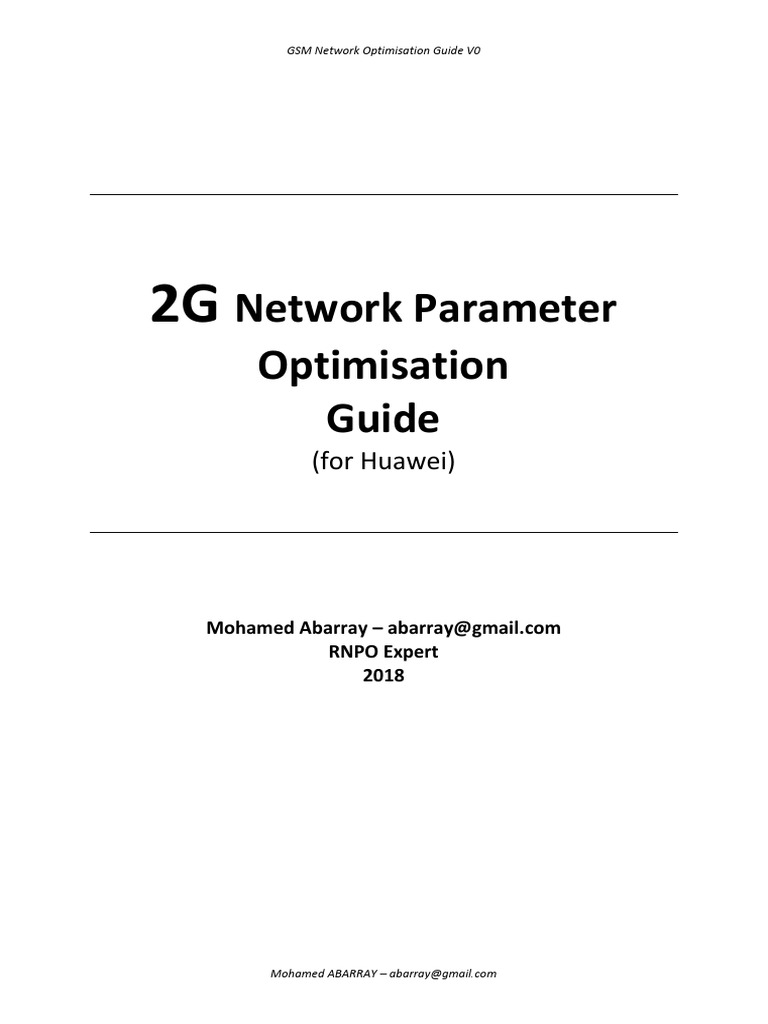 2G Network Parameter Optimisation Guide V0 | PDF | General Packet Radio ...