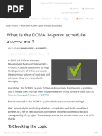 DCMA 14 Point Schedule Assessment Guide | PDF | Logic