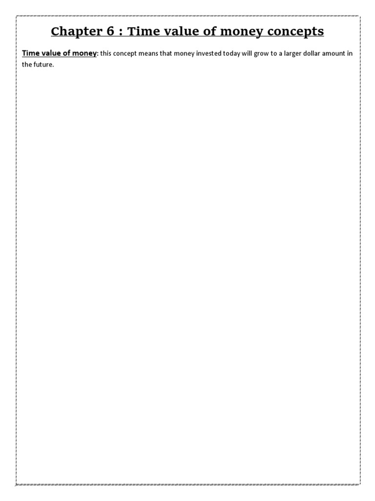 Chapter 6: Time Value of Money Concepts | PDF | Time Value Of Money | Economies
