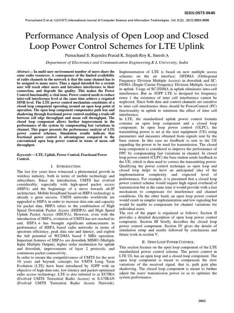 Open Loop Vs Closed Loop PC PDF | PDF | High Speed Packet Access ...