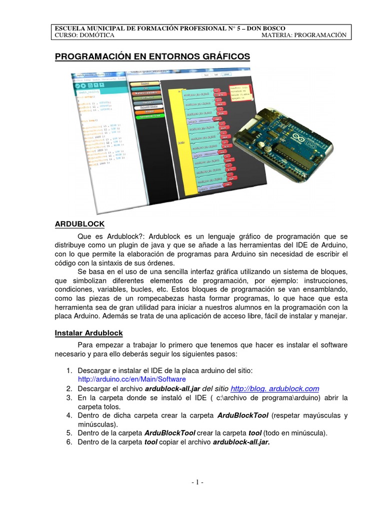 Ardu Block | PDF | Entorno de desarrollo integrado | Arduino