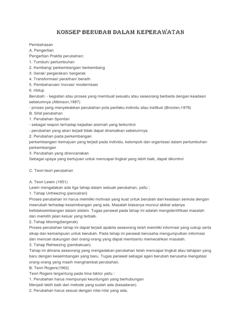 Teori Sistem Dan Konsep Berubah | PDF | Pengembangan Diri | Sains ...