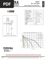 Duracell D Battery Specifications | PDF | Electricity | Electromagnetism