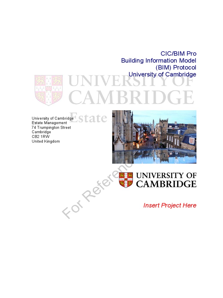 CIC BIM Protocol University of Cambridge | PDF | Treaty | Building ...