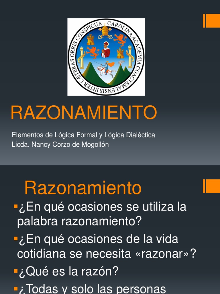 Razonamiento 1 | PDF | Razón | Interacciones de disciplina académica