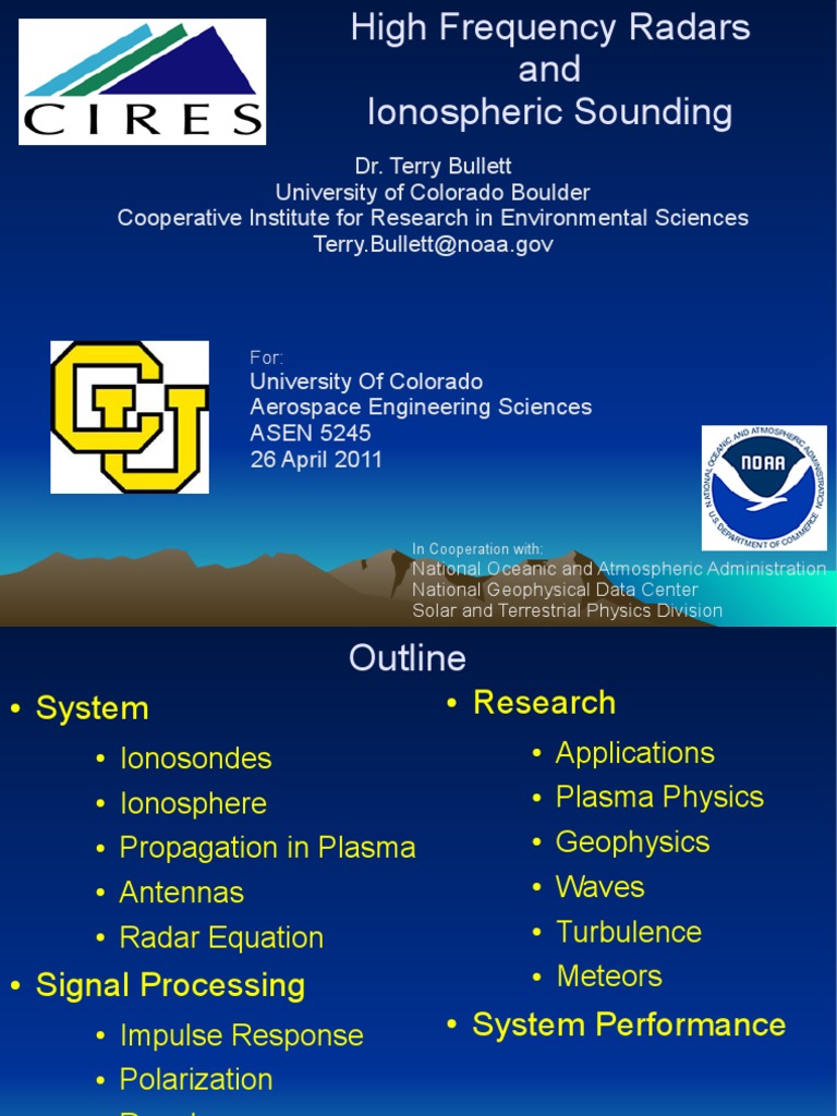 Ionospheric Sounding | PDF | Ionosphere | Radar