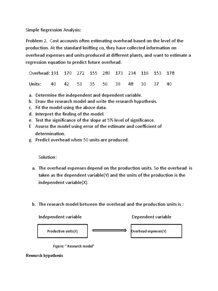 Simple Regression Analysis 2 Pdf Regression Analysis Dependent 6862