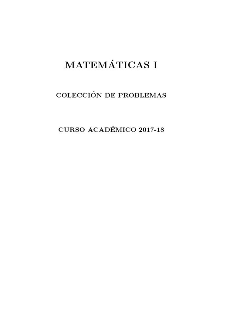 Matem Aticas I: Colecci On de Problemas | PDF | Precios | Beneficio ...