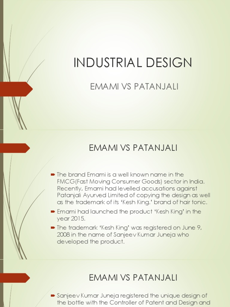 Industrial Design: Emami Vs Patanjali | PDF | Trademark | Social ...