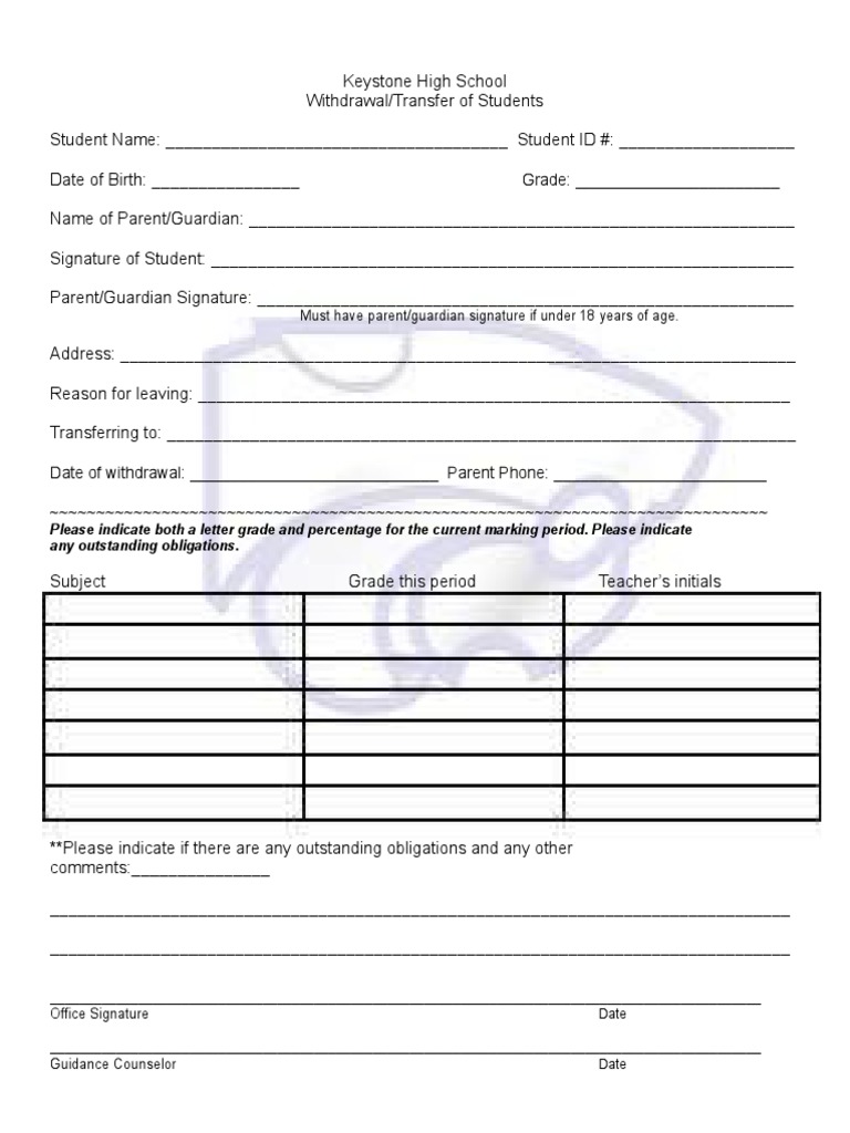 Grade: - : Must Have Parent/guardian Signature If Under 18 Years of Age ...