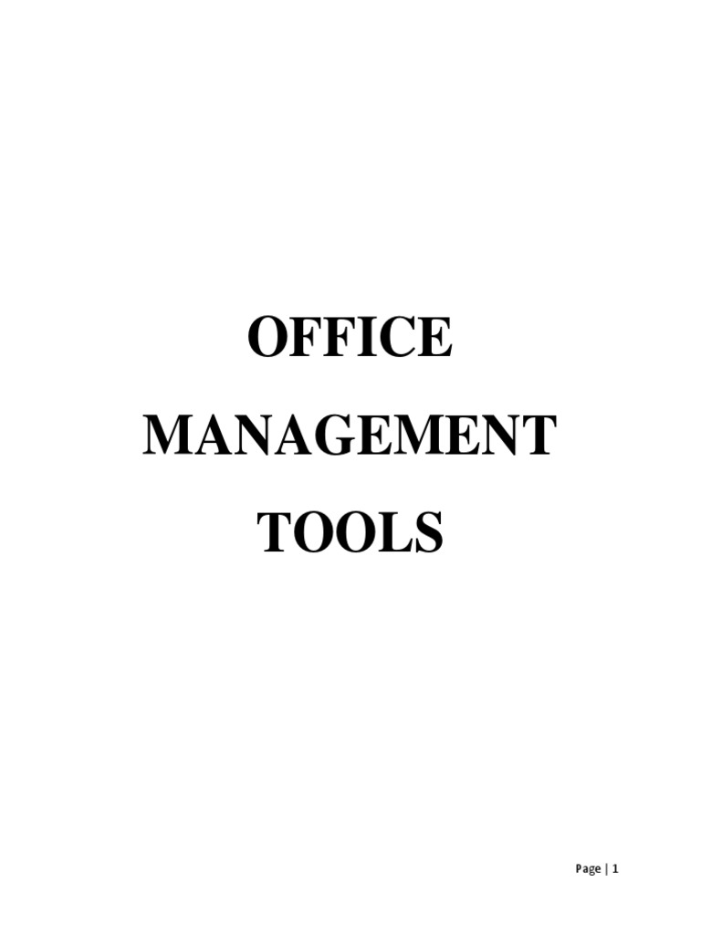 Office Management Tools: Page - 1 | PDF | Random Access Memory ...