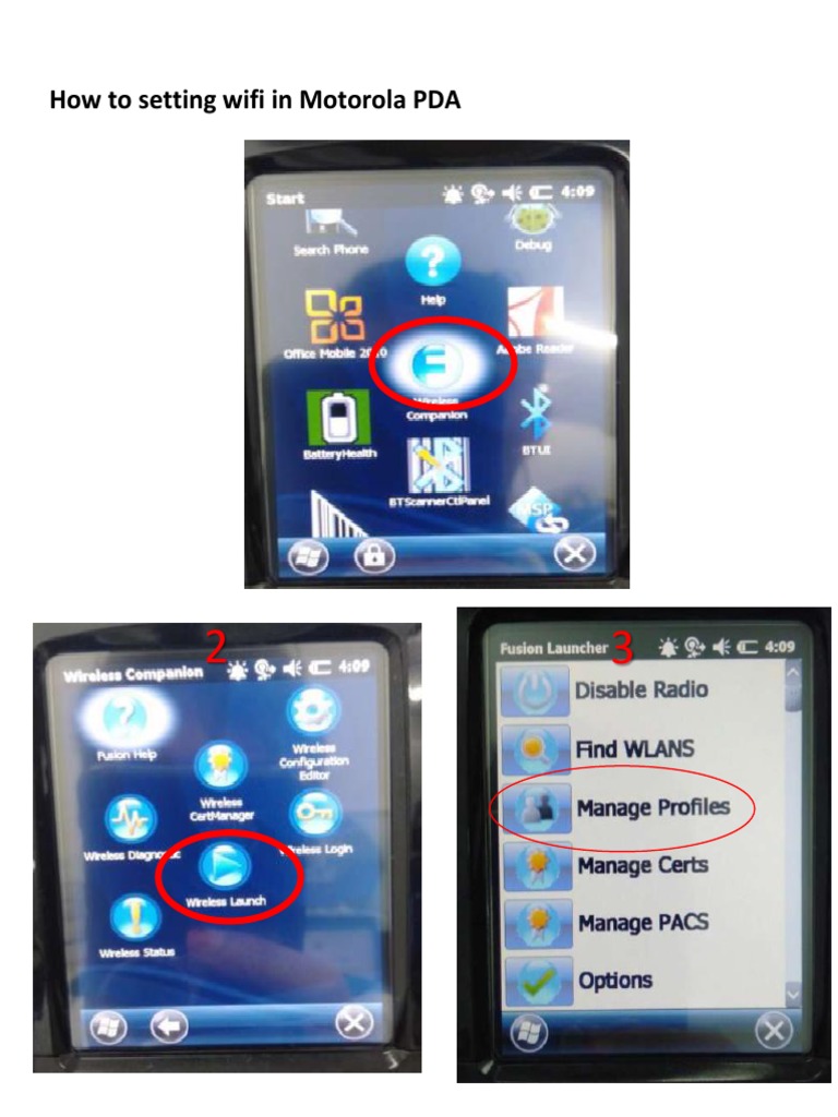 How To Setting Wifi in Motorola PDA | PDF