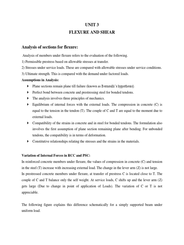 PSC Unit 3 | PDF | Bending | Beam (Structure)
