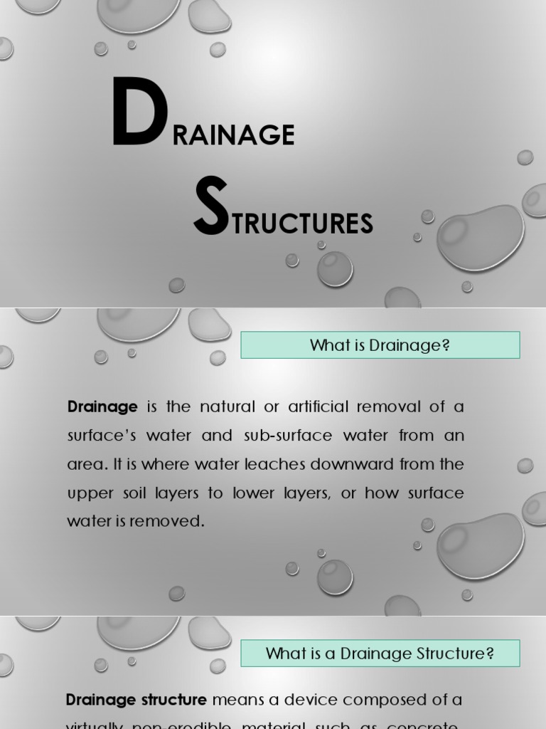 Drainage Structures PDF | PDF | Drainage | Water Supply