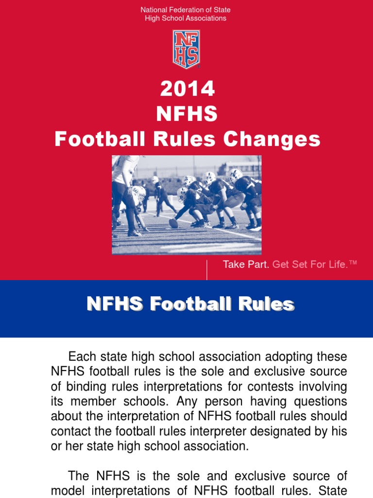 2014 NFHS Football Rules PowerPoint | PDF | Association Football ...