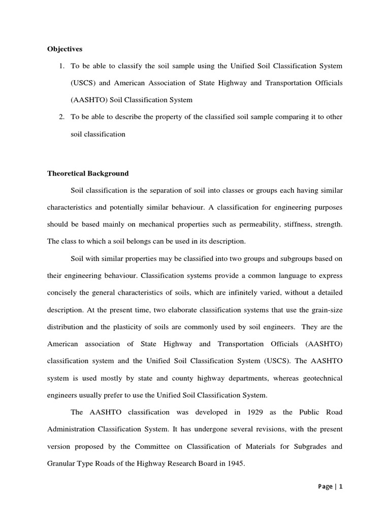 Lab Report No.7 Soil Classification | PDF | Earth Sciences | Landscape