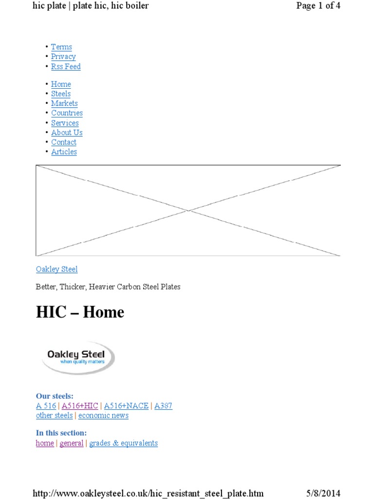 Hic Resistant Steel Plate | PDF | Sheet Metal | Steel