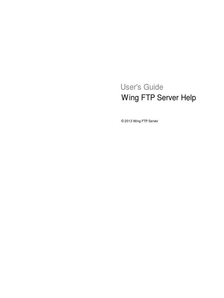 Wing Ftp Server Manual Pdf Pdf File Transfer Protocol Computer Architecture