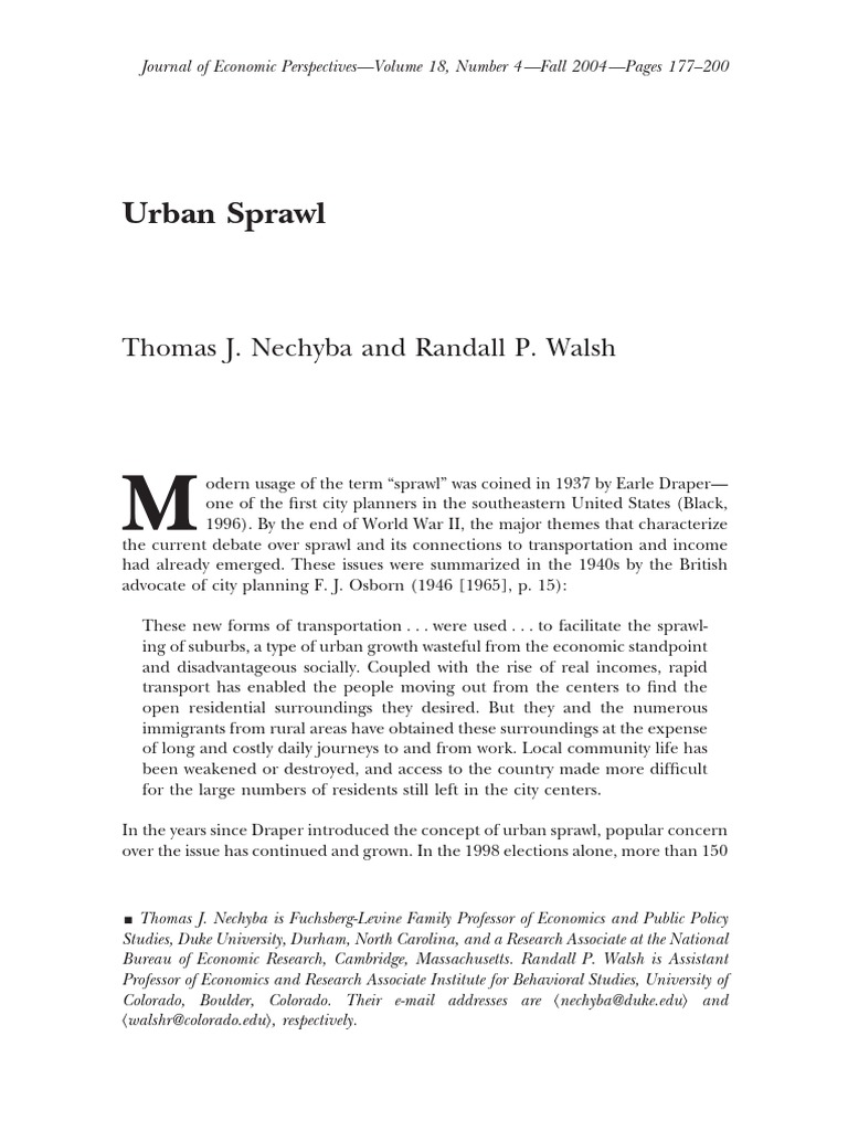 Urban Sprawl PDF | PDF | Urban Sprawl | Suburb