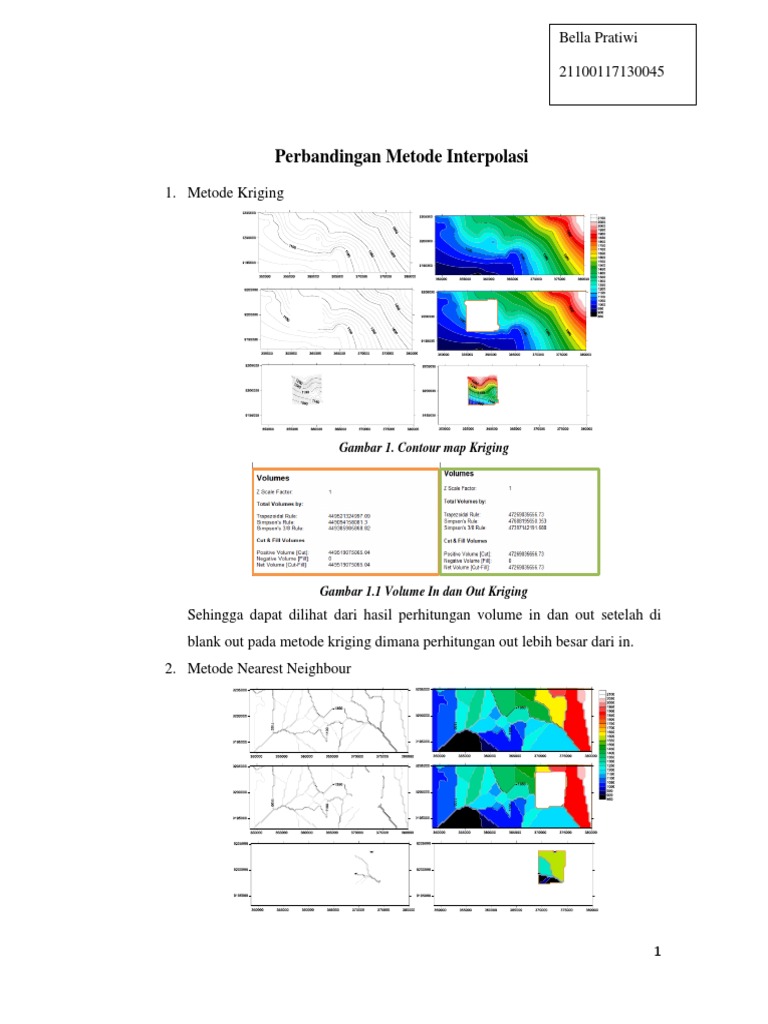 Perbandingan Metode Interpolasi Kriging dan IDW | PDF