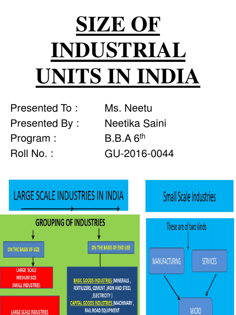 Size of Industrial Units in India | PDF | Economy Of India | Gross ...