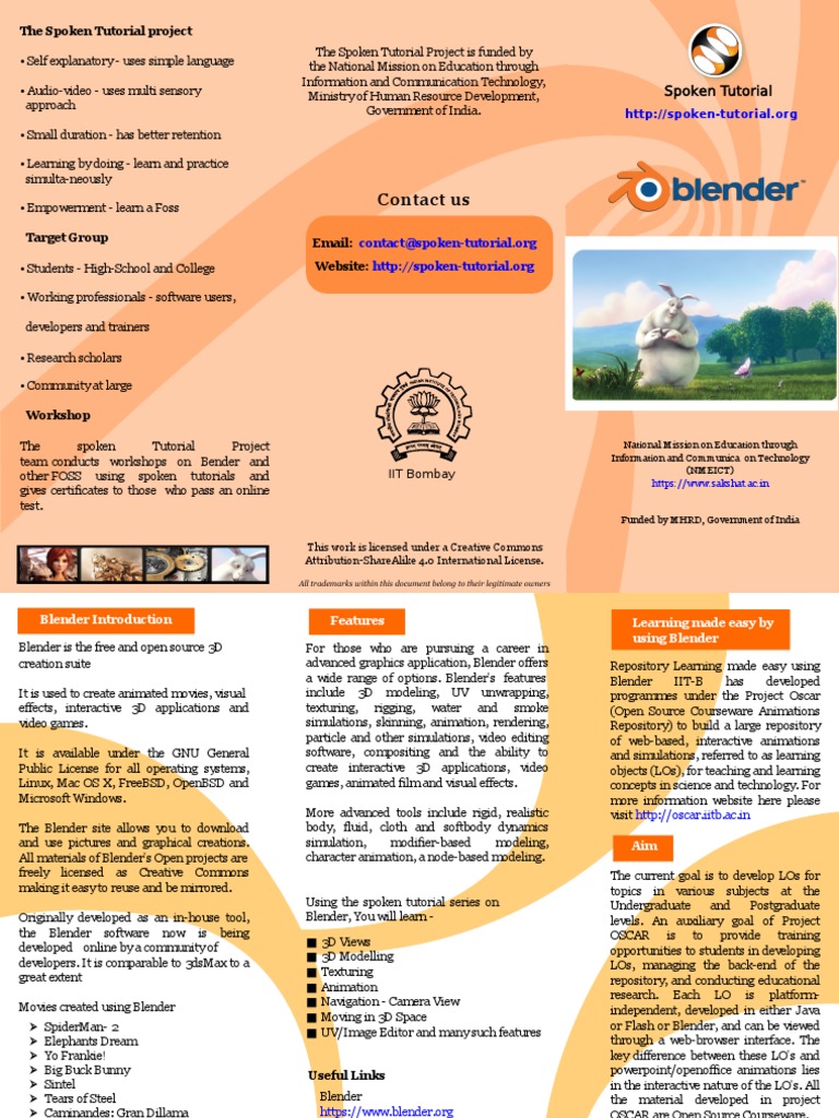 Blender Brochure English | PDF | Blender (Software) | 3 D Computer Graphics