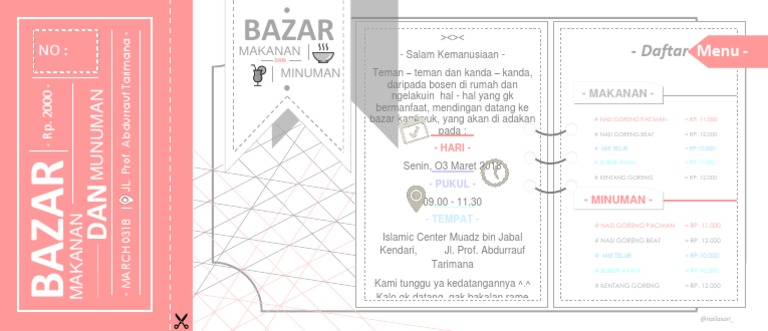 Contoh Tiket Bazar | PDF