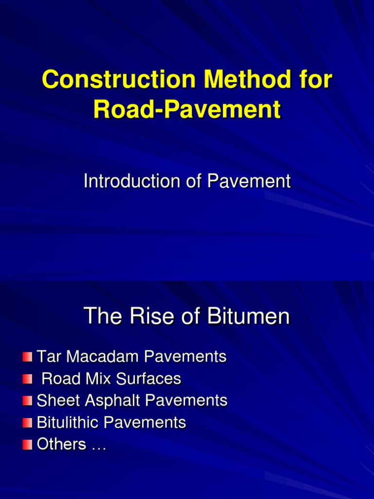 Construction Method For Road-Pavement | PDF | Road Surface | Asphalt