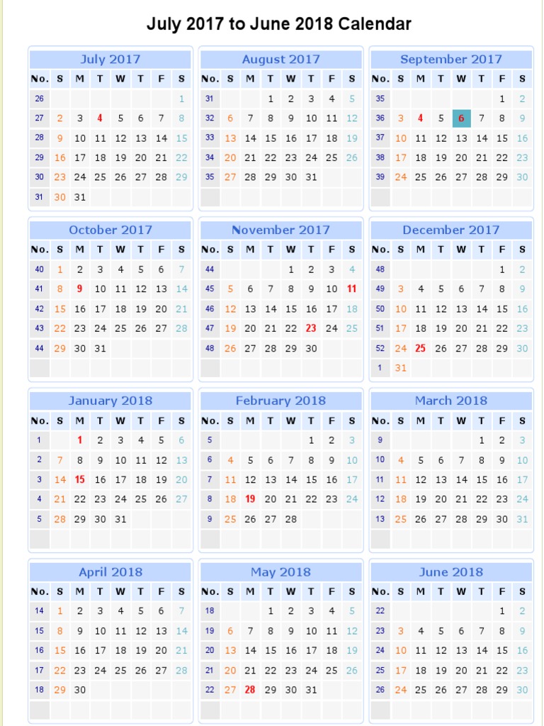 July 2018 Calendar Overview | PDF | Business