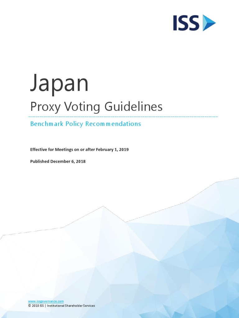 Japan Voting Guidelines | PDF | Board Of Directors | Corporate Governance