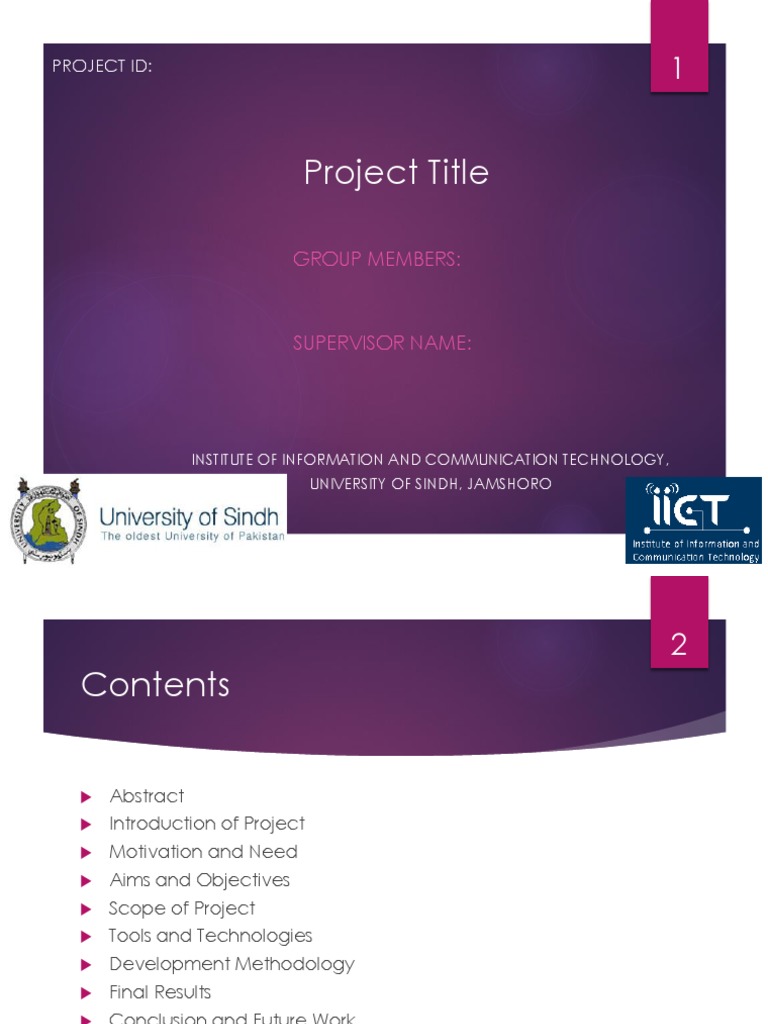FYP Project Presentation Template | PDF