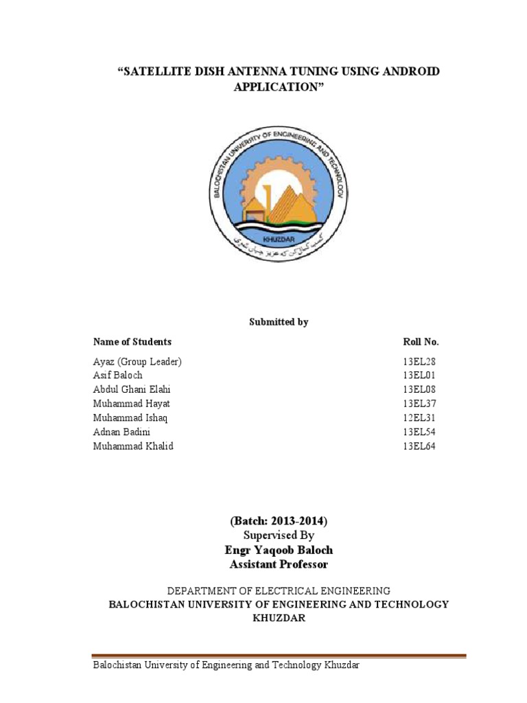 Dish Antenna Positioning Control Through Android App | PDF | Arduino | Microcontroller