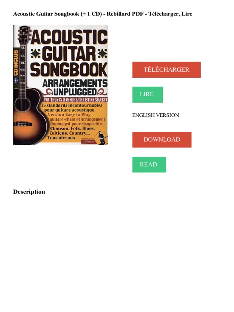 Acoustic Guitar Hits Songbook (+CD | PDF | Guitars | Sound