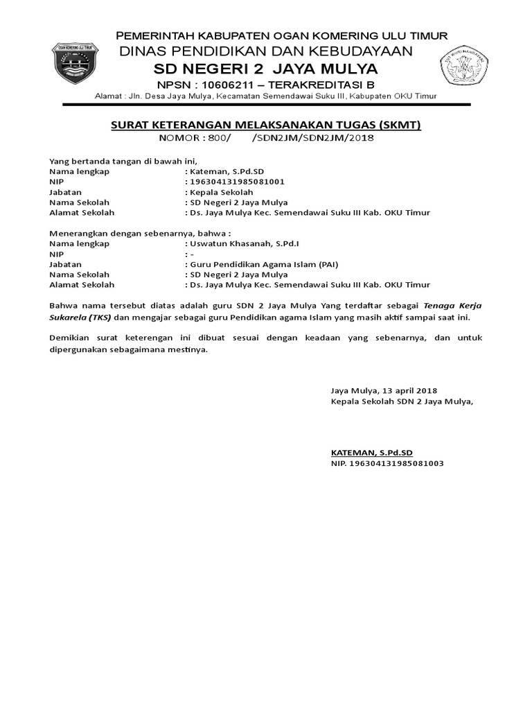 SKMT Contoh | PDF