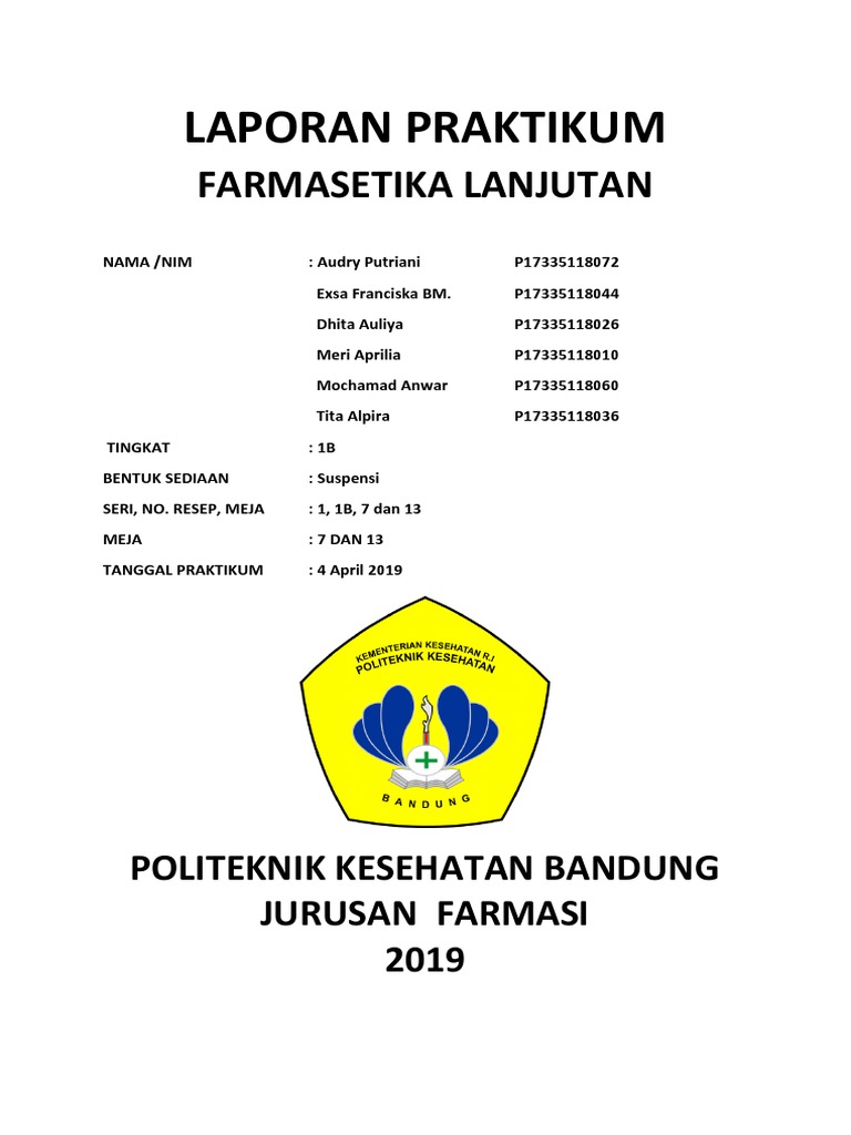 Laporan Praktikum Potio | PDF