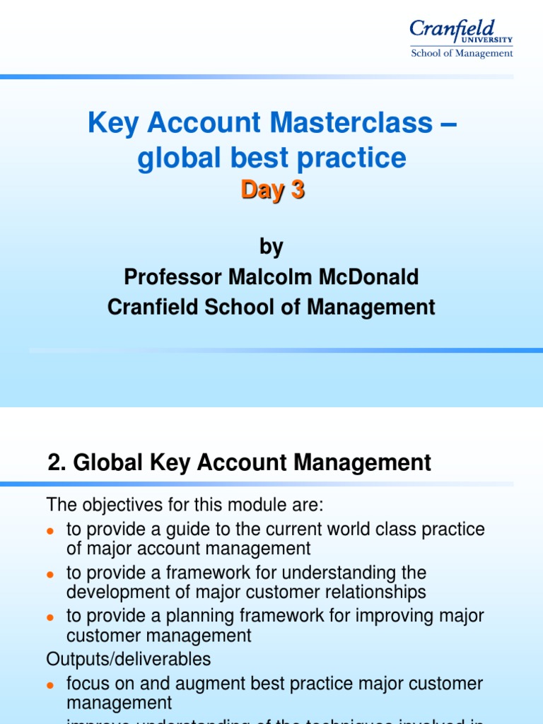 Key Account Management | PDF | Net Present Value | Marketing