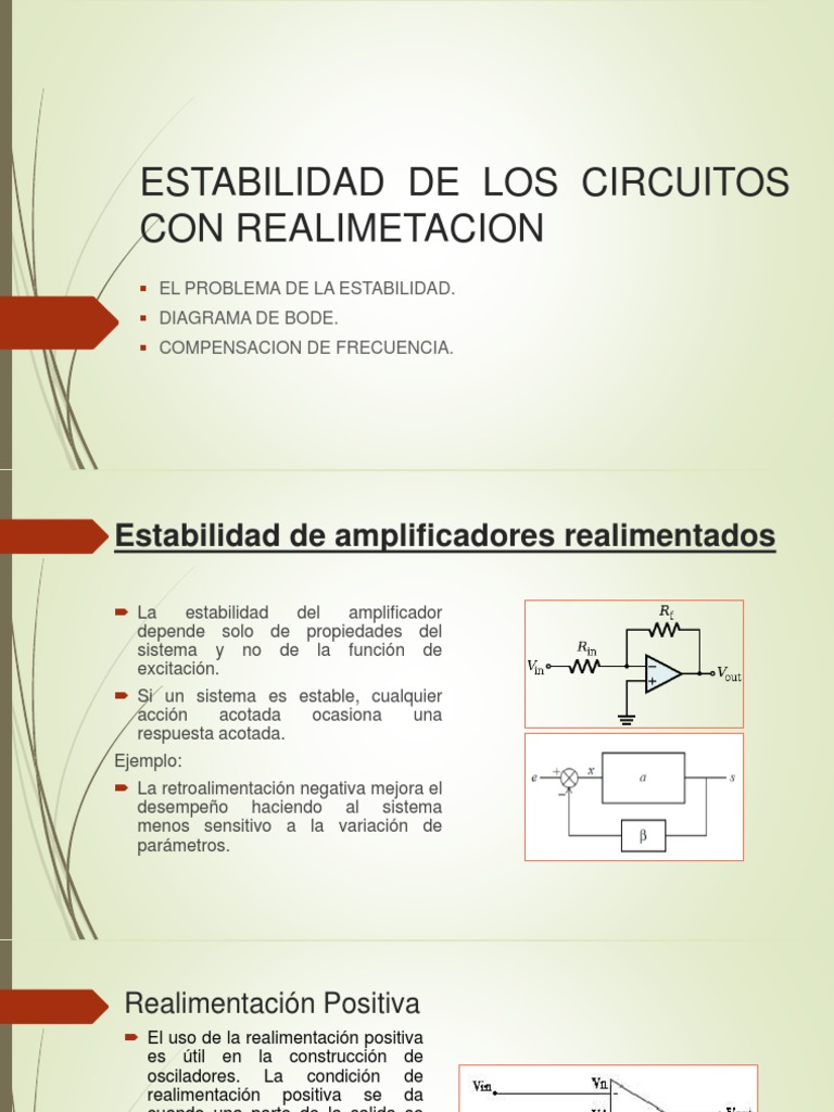 Estabilidad en Amplificadores Realimentados | PDF | Retroalimentación ...