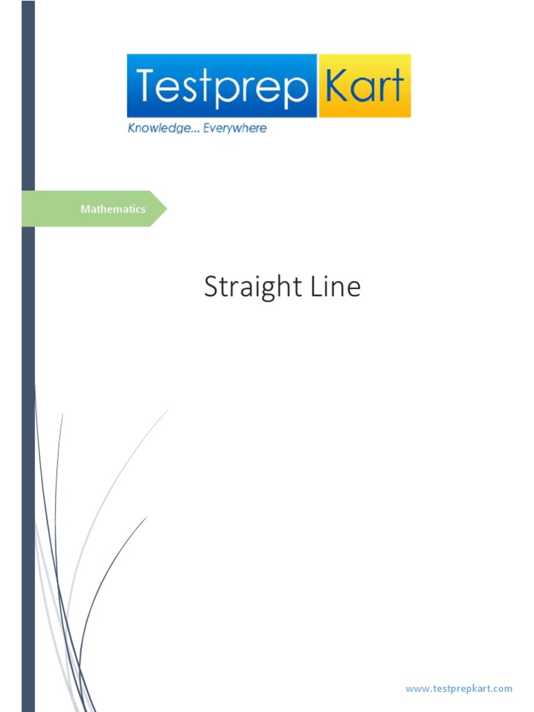 18 Mathematics Straight Line | PDF | Line (Geometry) | Slope