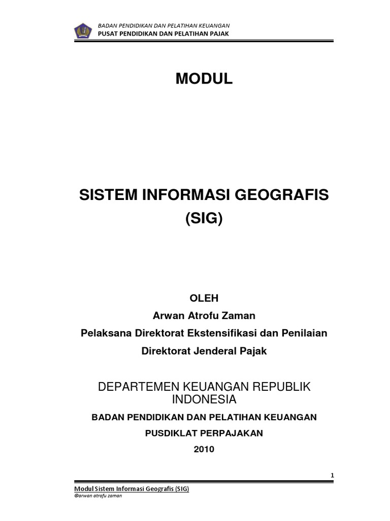 Modul Sistem Informasi Geografis (SIG) PDF | PDF
