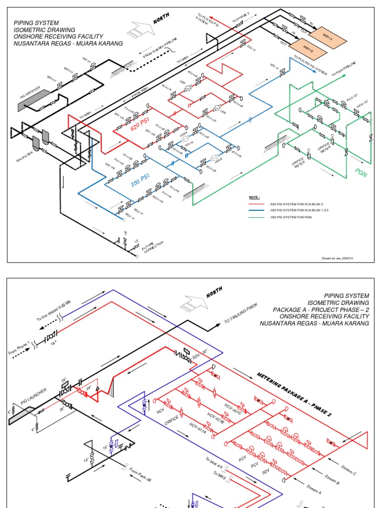 Diagram of an Onshore Receiving Facility Piping System for a ...