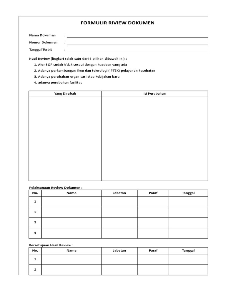 Formulir Review | PDF