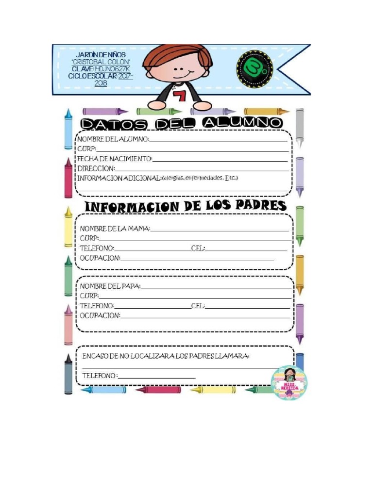 Hoja de Datos Del Alumno | PDF