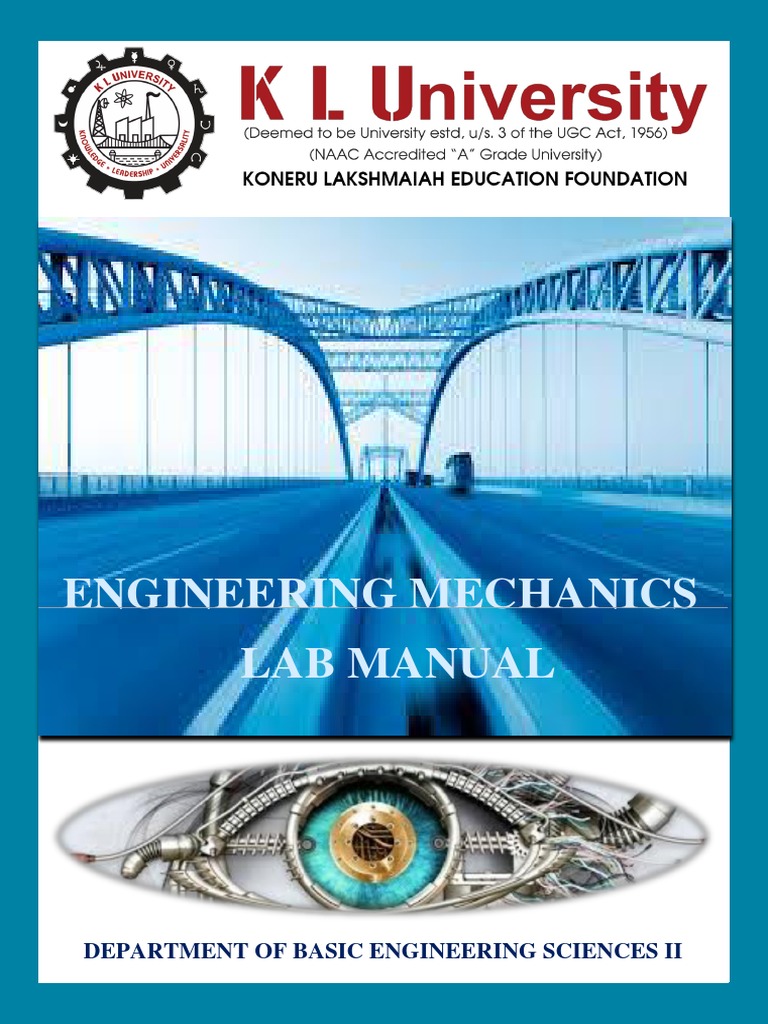 Engineering Mechanics Lab Manual: Department of Basic Engineering Sciences Ii | PDF | Rotation ...
