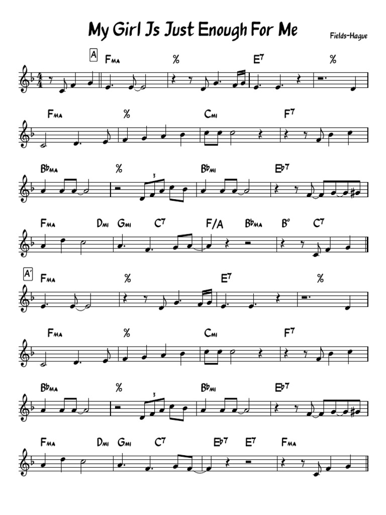 My Girl Is Just Enaugh Woman For Me | PDF