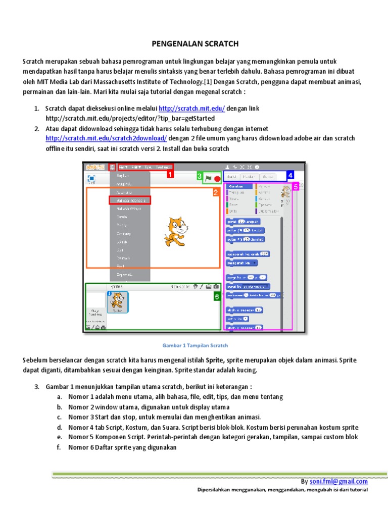 Pengenalan Scratch | PDF | Seni & Disiplin Bahasa | Komputer